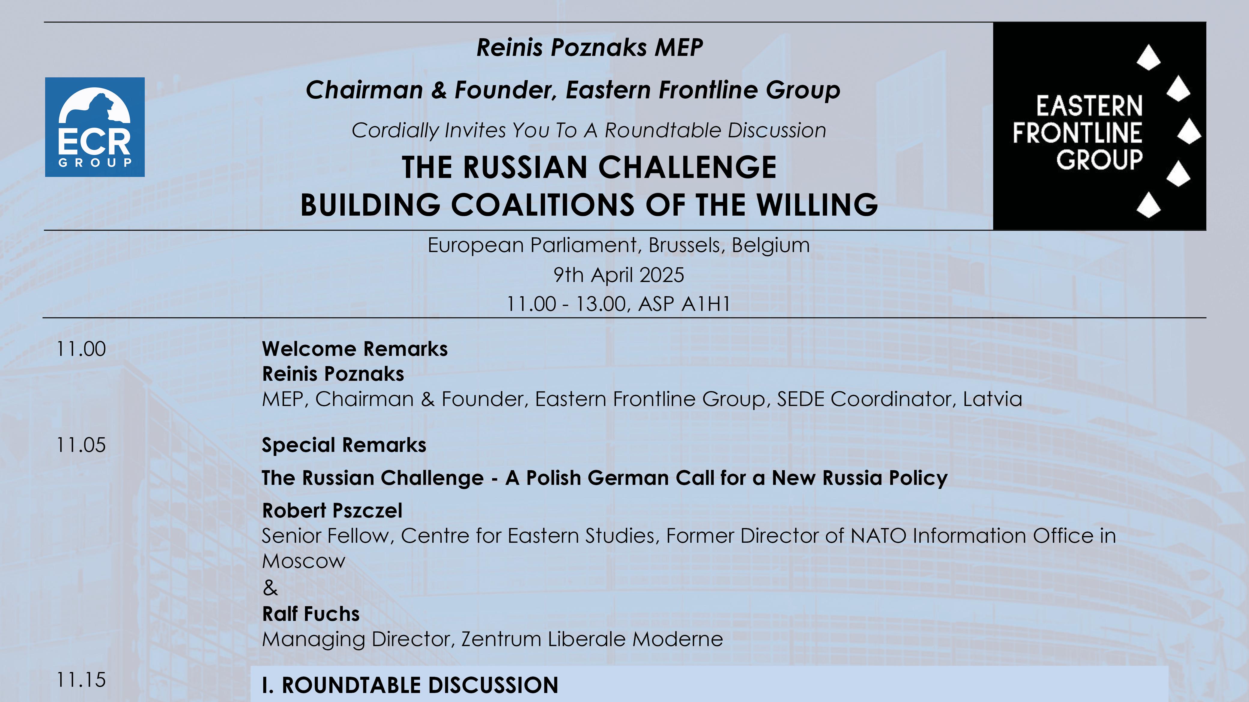 Event: The Russian Challenge - Building Coalitions of the Willing ...